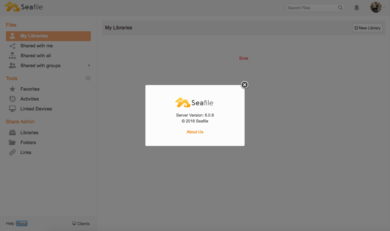 Libraries Error (Pro) - Seafile Server - Seafile Community Forum